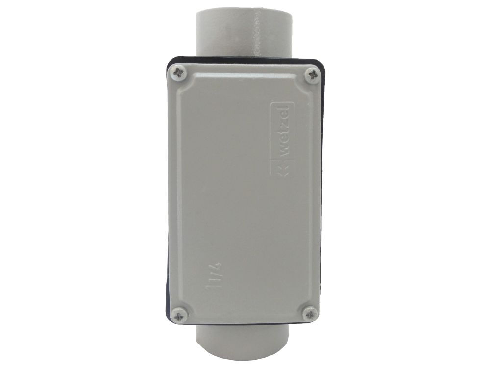 Condulete Alumínio Tipo csr 2 Com Tampa Sem Rosca Com Vedação Cinza ...